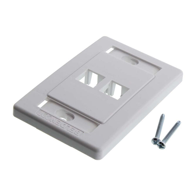 placa de pared, ax101433, mdvo 2 puertos blanca