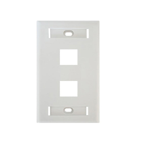 placa de pared, ax102655, keyconnect 2 puertos blanca
