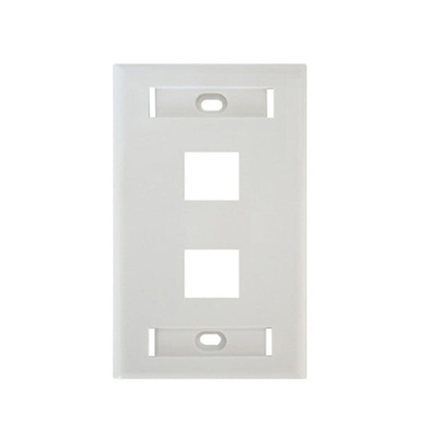 placa de pared, ax102655, keyconnect 2 puertos blanca